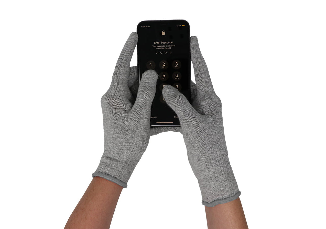 DefenderShield EMF Protection Gloves - Touchscreen Compatible